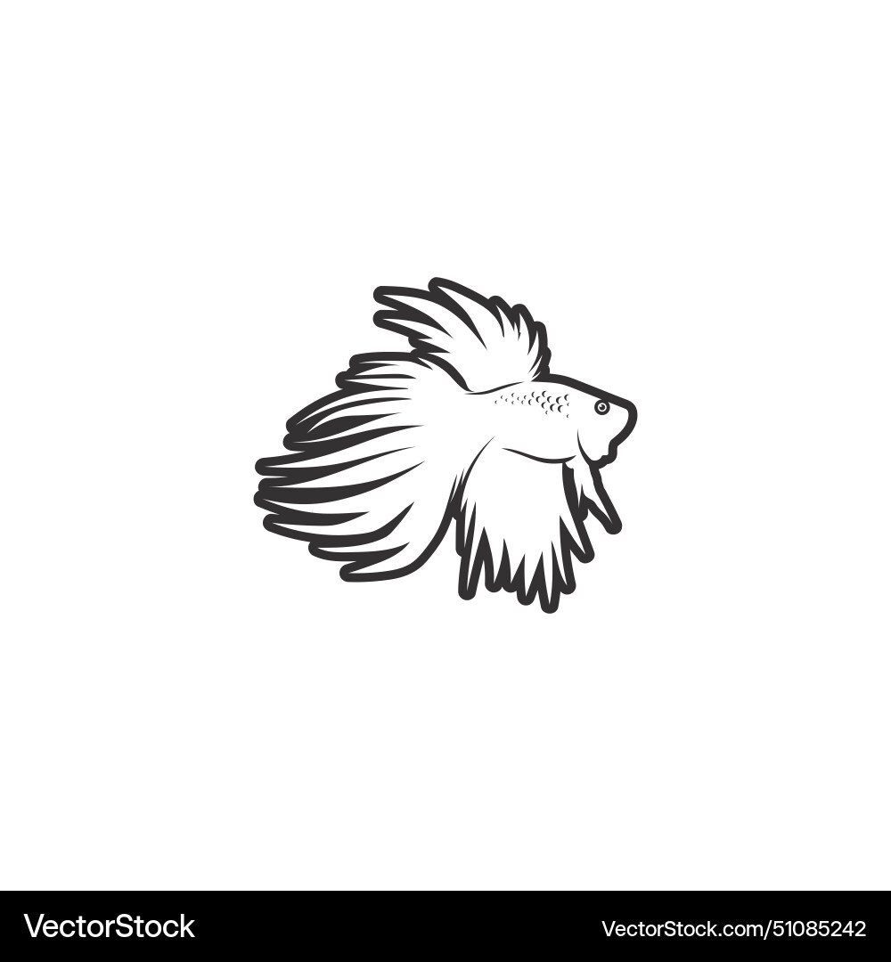 Fish animal aquatic logo beta design Royalty Free Vector