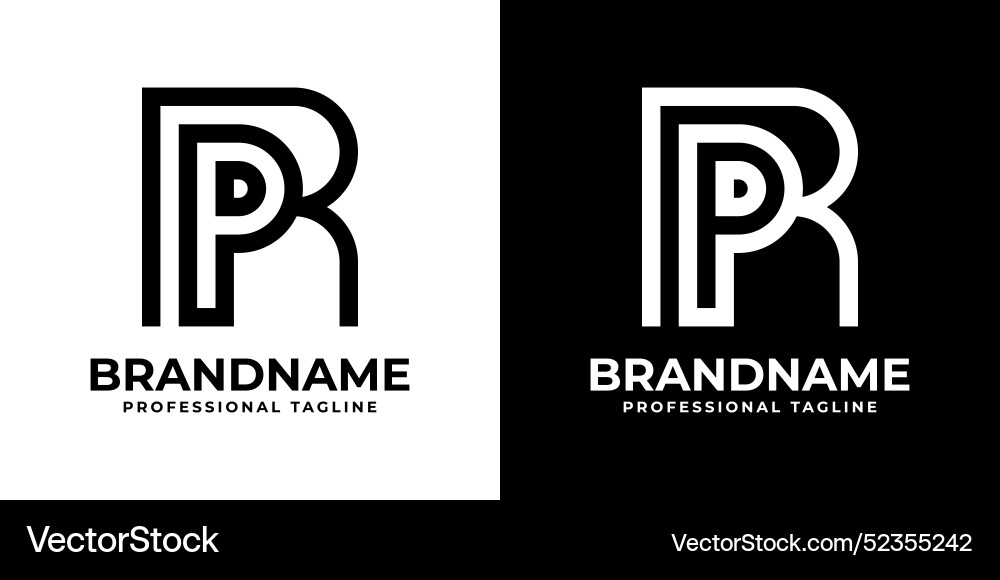 Letters rp monogram logo suitable for any Vector Image