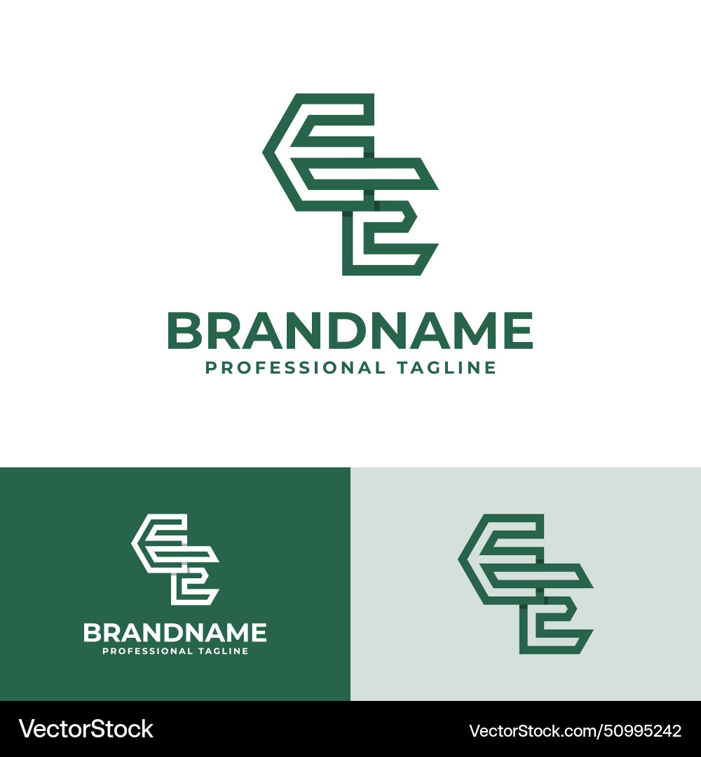 Modern initials ee logo suitable for business Vector Image
