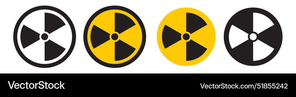 Nuclear symbol set collection for web Royalty Free Vector