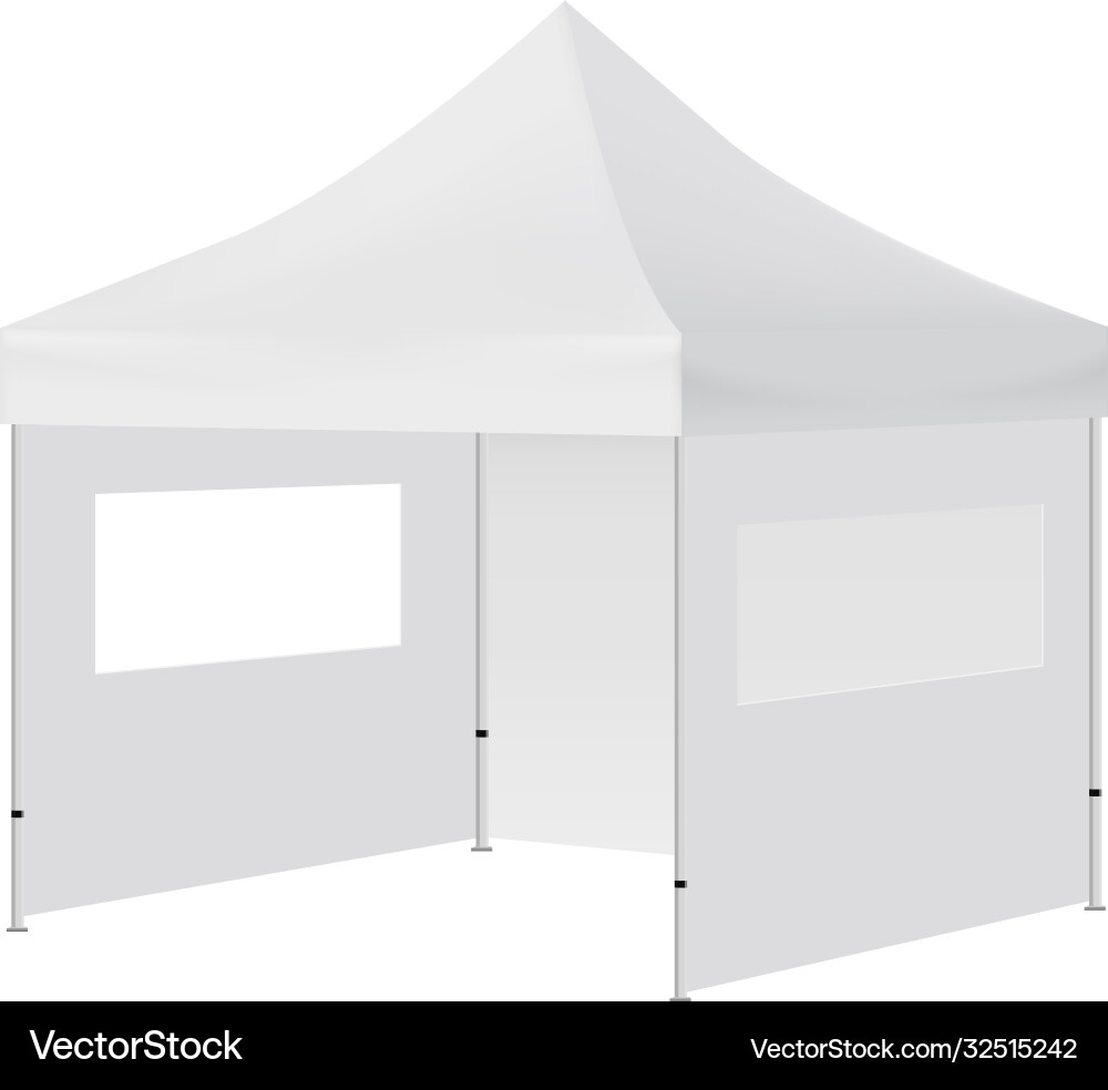 Outdoor marquee mockup with windows isolated Vector Image