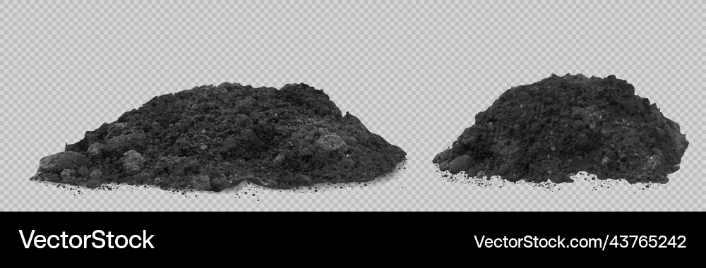 Pile of soil dirt heap graphic design element Vector Image
