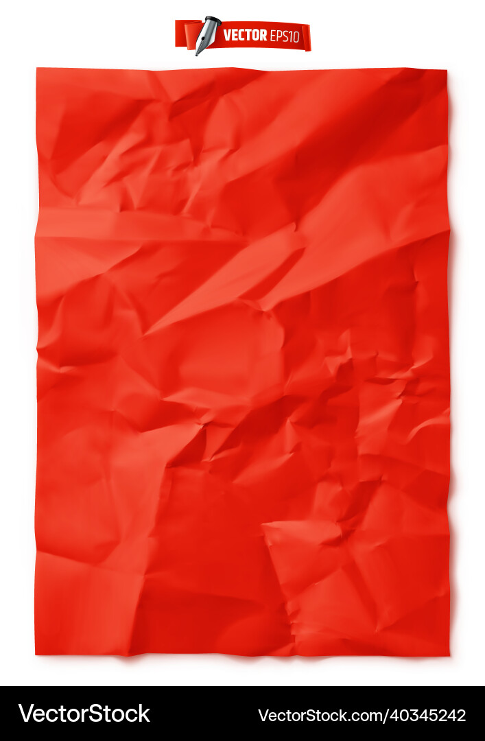 Realistic crumpled paper Royalty Free Vector Image