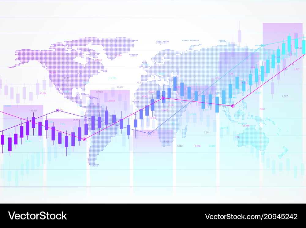 Stock Market Chart - Candle Stick Graph Royalty Free Vector