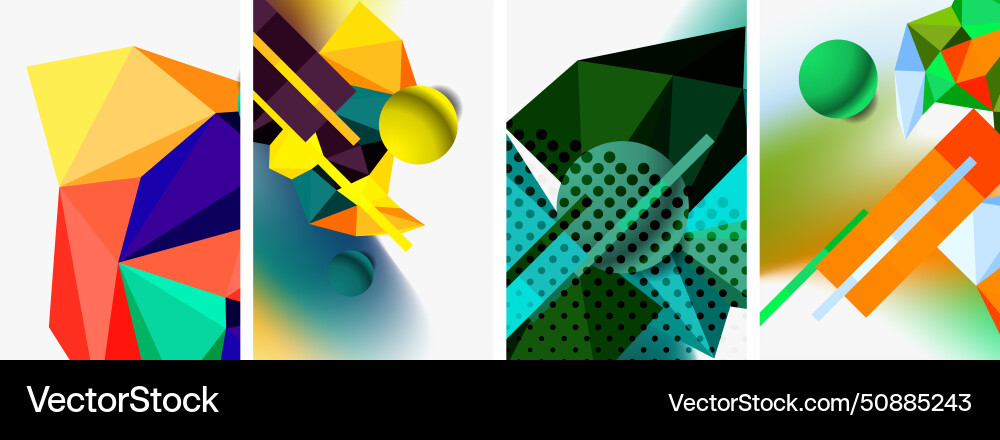 3d sphere and low poly triangle design Royalty Free Vector