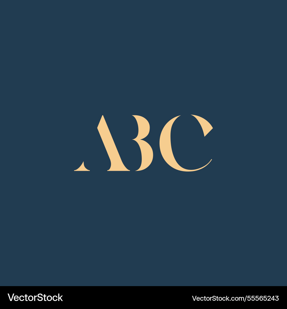 Abc abstract letter logo design Royalty Free Vector Image