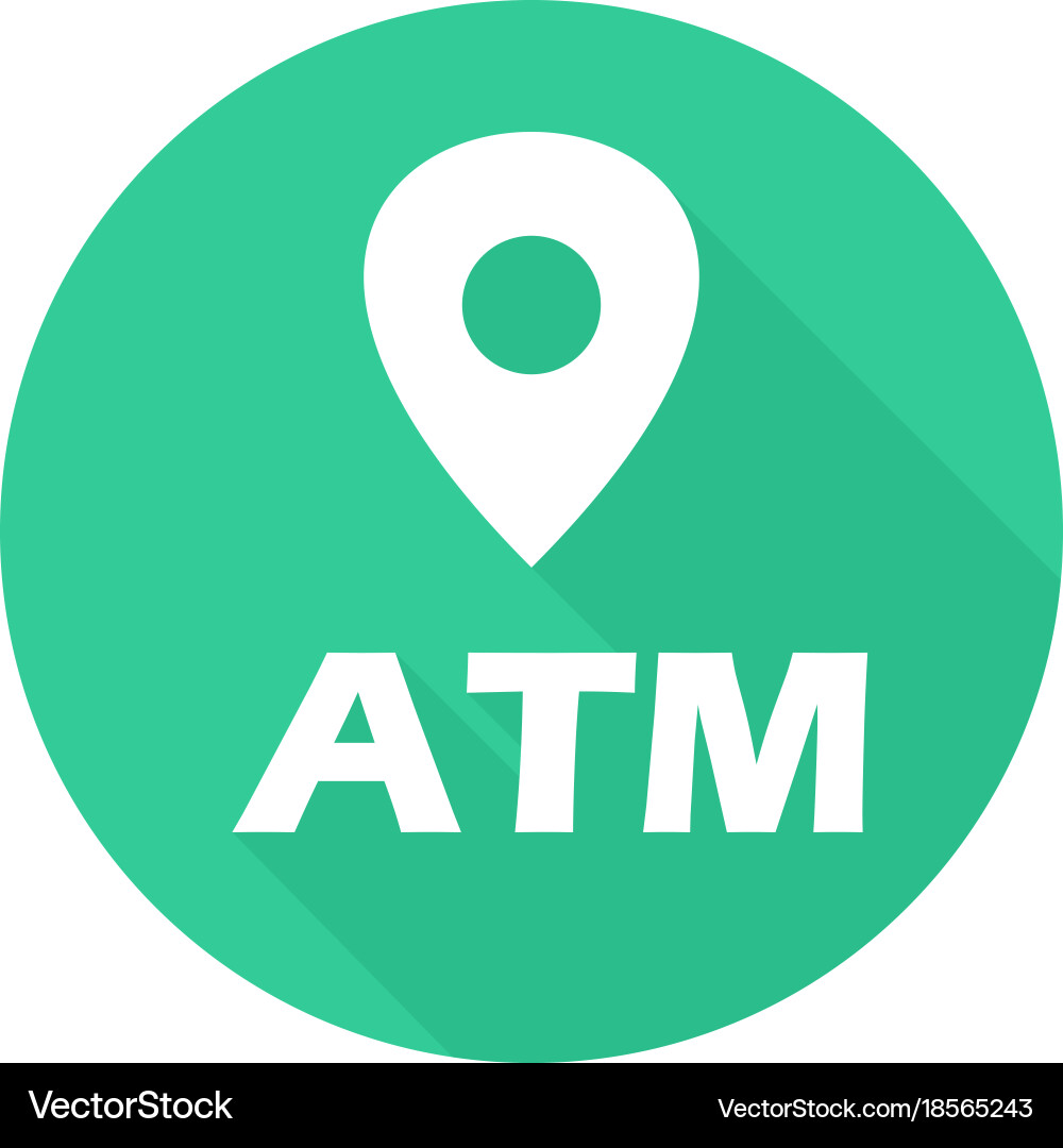 Atm location - locator Royalty Free Vector Image