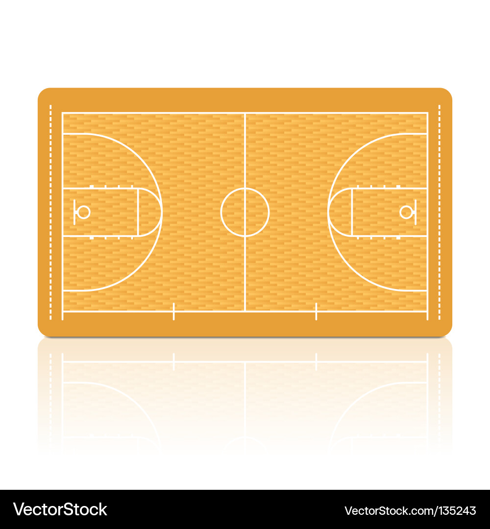 Basketball court Royalty Free Vector Image - VectorStock