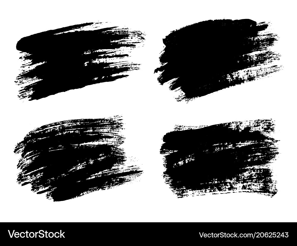 Black paint ink brush stroke line Royalty Free Vector Image