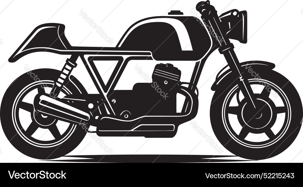 Classic velocity black cafe racer iconic design Vector Image