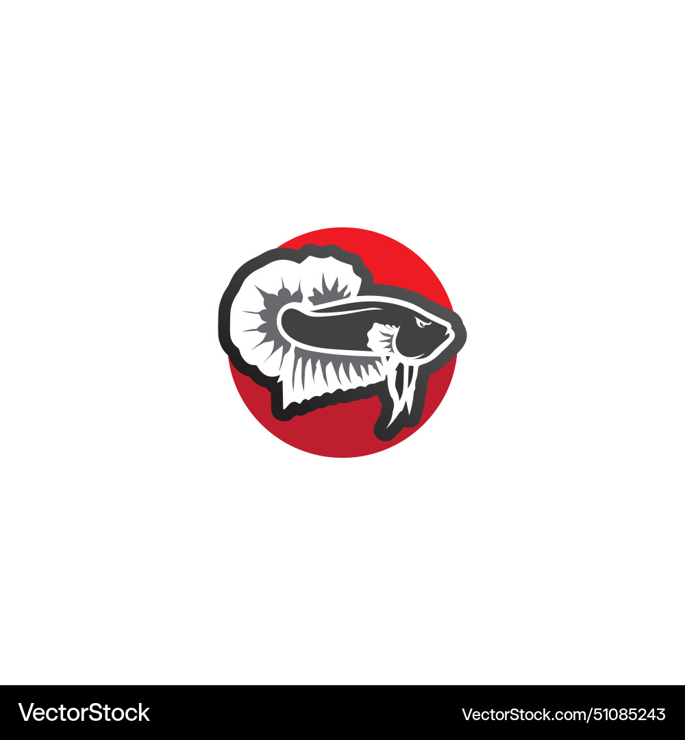 Fish animal aquatic logo beta design Royalty Free Vector