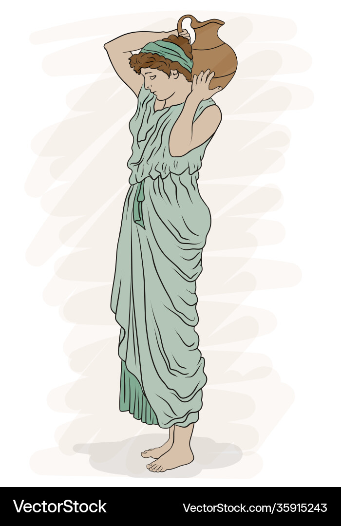 Greek women Royalty Free Vector Image - VectorStock