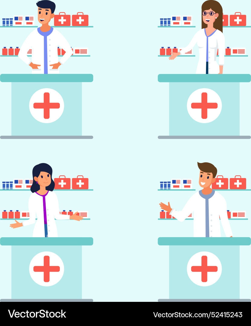 Pharmacist pack Royalty Free Vector Image - VectorStock