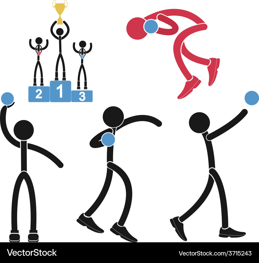 Shot put Royalty Free Vector Image - VectorStock