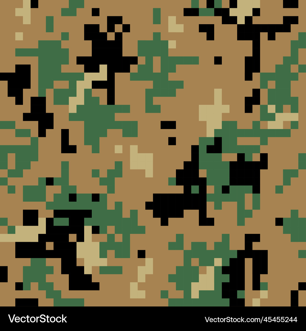 Camouflage military pixel Royalty Free Vector Image