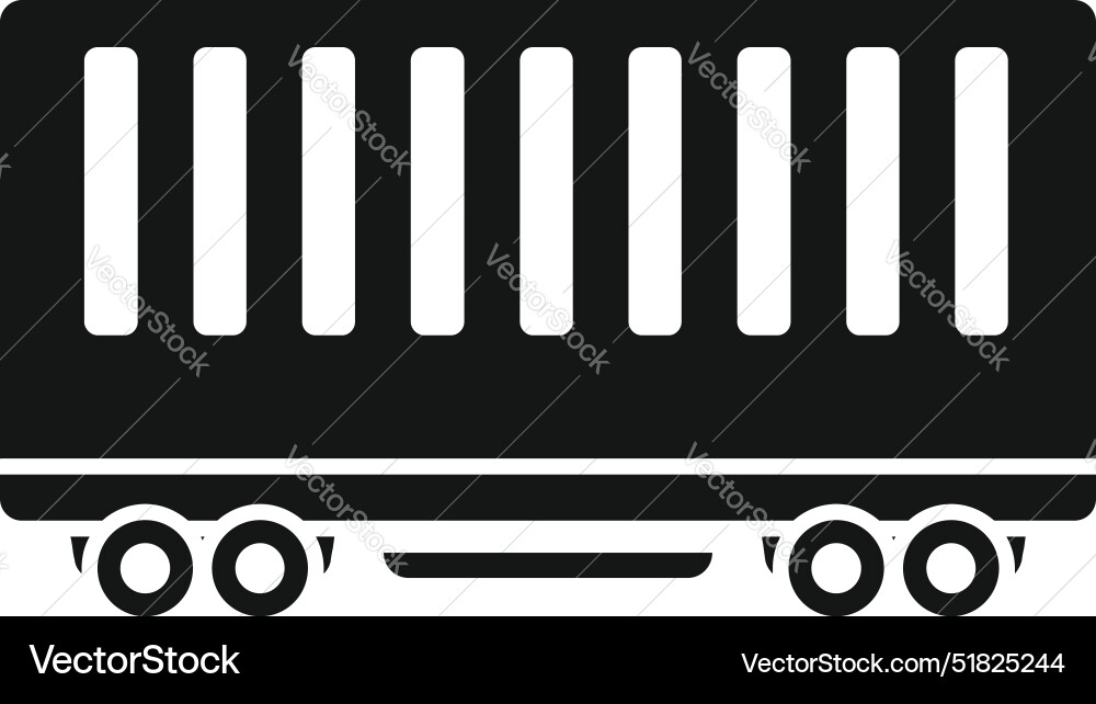 Cargo container trailer delivering goods Vector Image