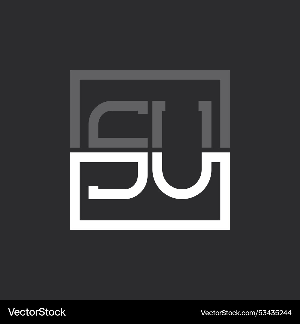 Creative modern minimalist su letter logo design Vector Image