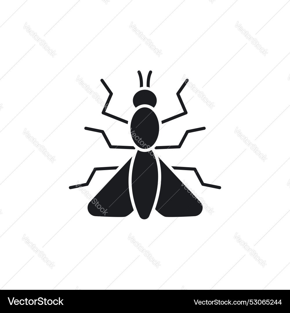 Fly insect icon isolated on white background Vector Image