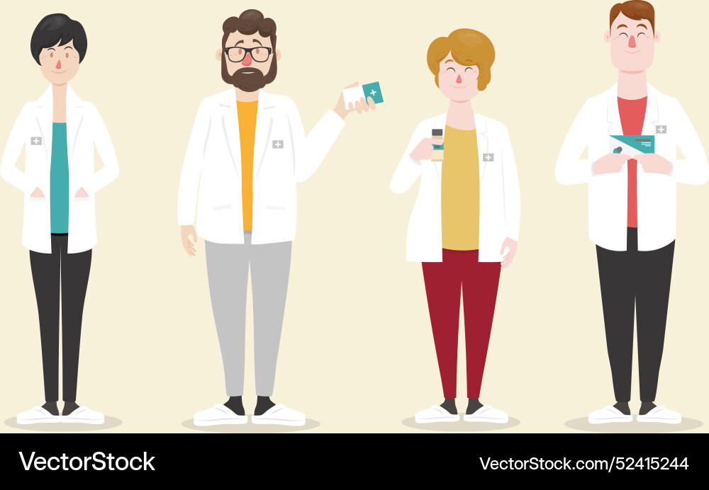 Pharmacist collection Royalty Free Vector Image