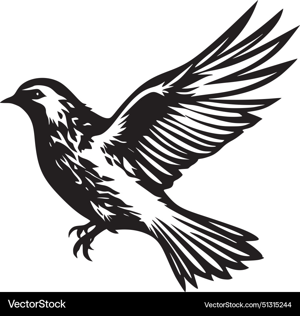 Pigeon - minimalist and flat logo Royalty Free Vector Image