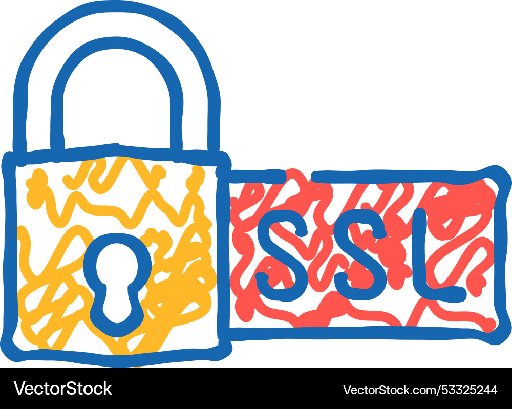 Ssl secure sockets layer seo icon doodle Vector Image Ssl secure sockets layer seo icon doodle Vector Image