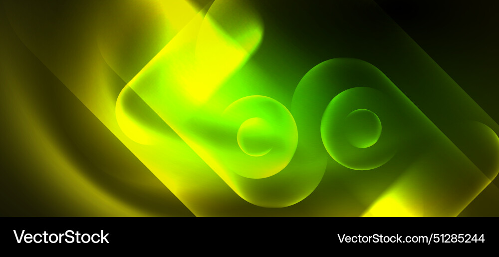 Techno concept with neon circles geometric design Vector Image