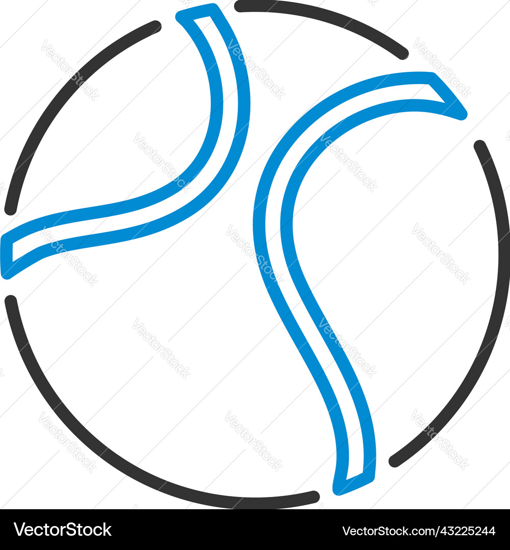 Tennis ball icon Royalty Free Vector Image - VectorStock