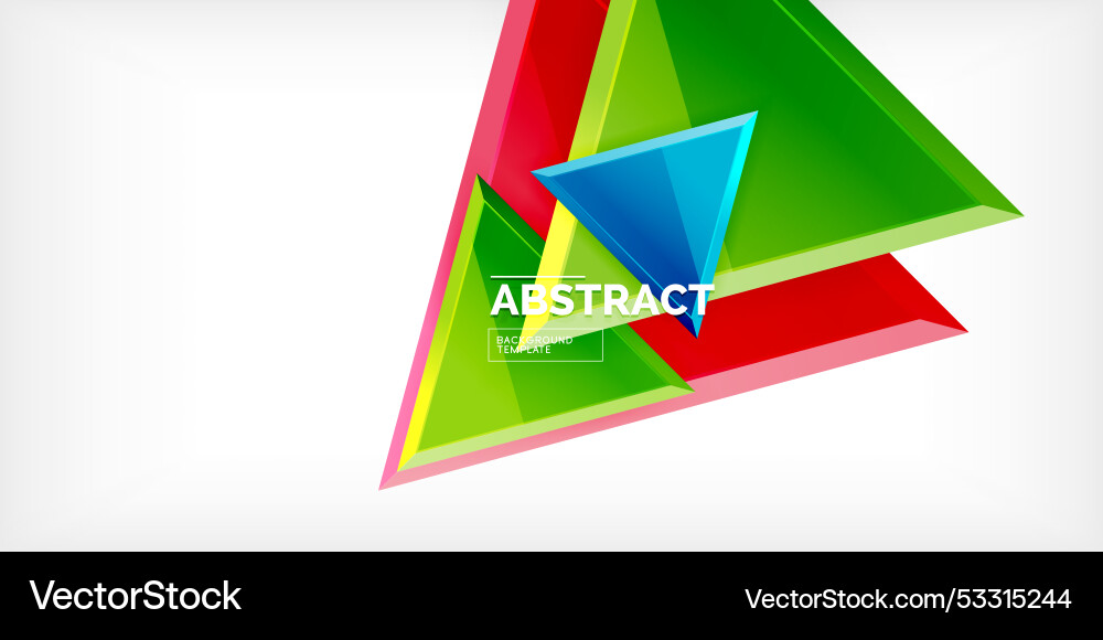 Triangle glass shapes geometric abstract Vector Image