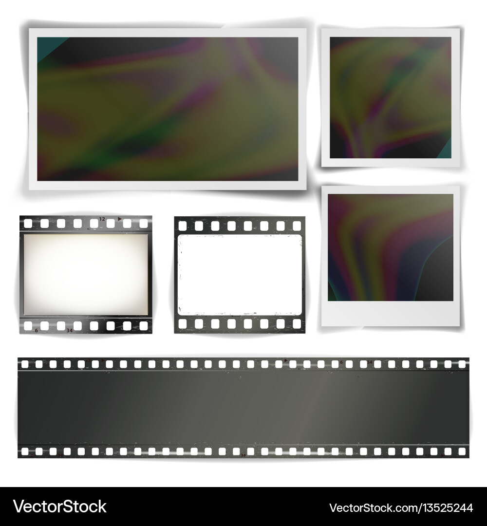 Vintage Photo Strips & Frames Royalty Free Vector Image