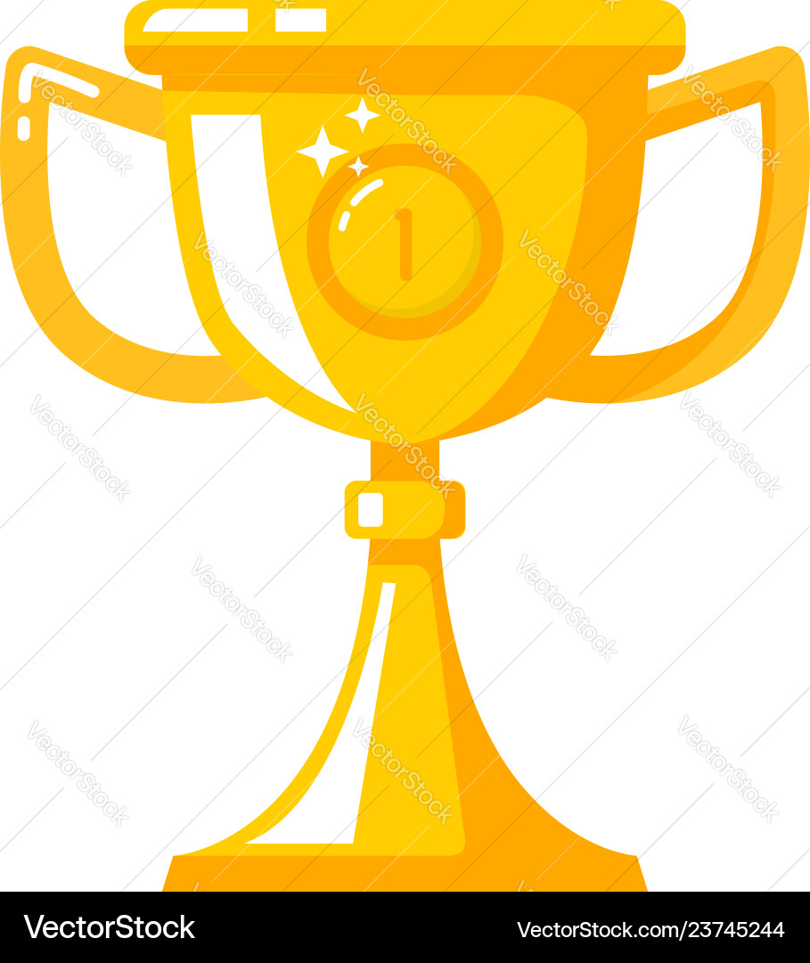 Winner cups in flat style design element for logo Vector Image