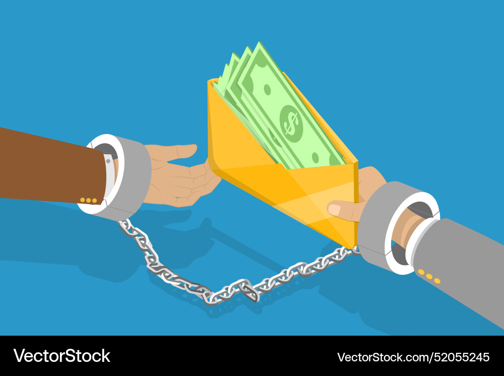 3d isometric flat of financial Royalty Free Vector Image