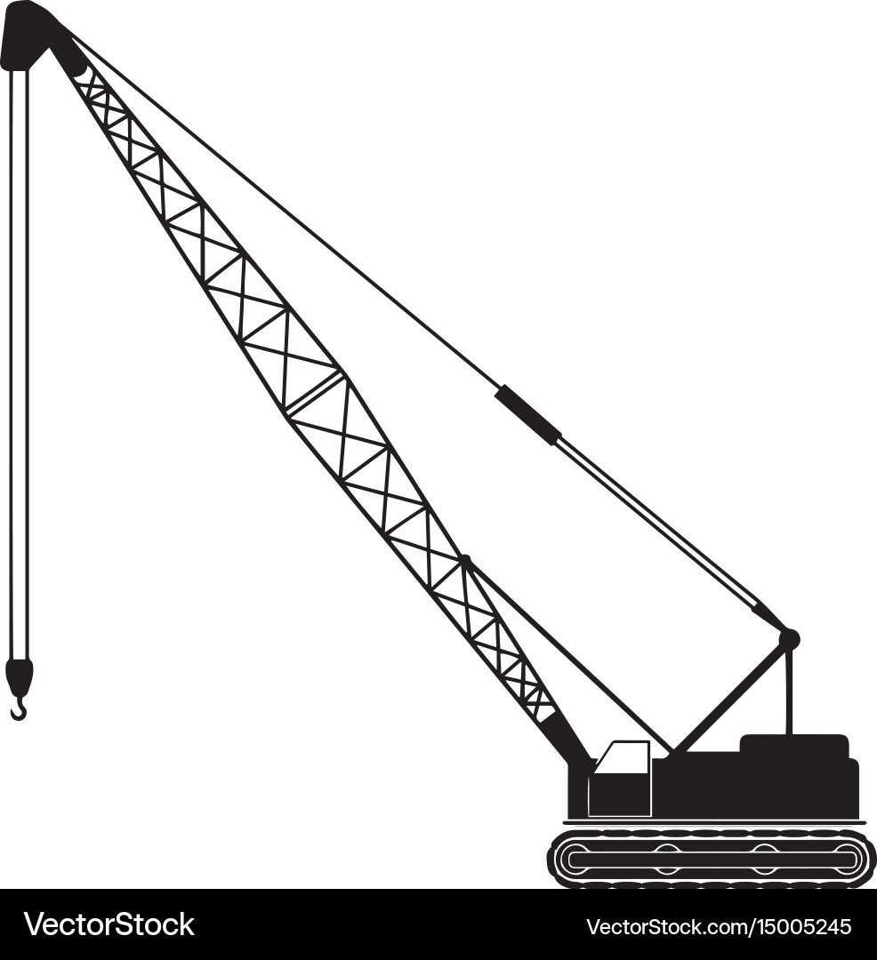 Backhoe Kran Lizenzfreies Vektorbild - VectorStock