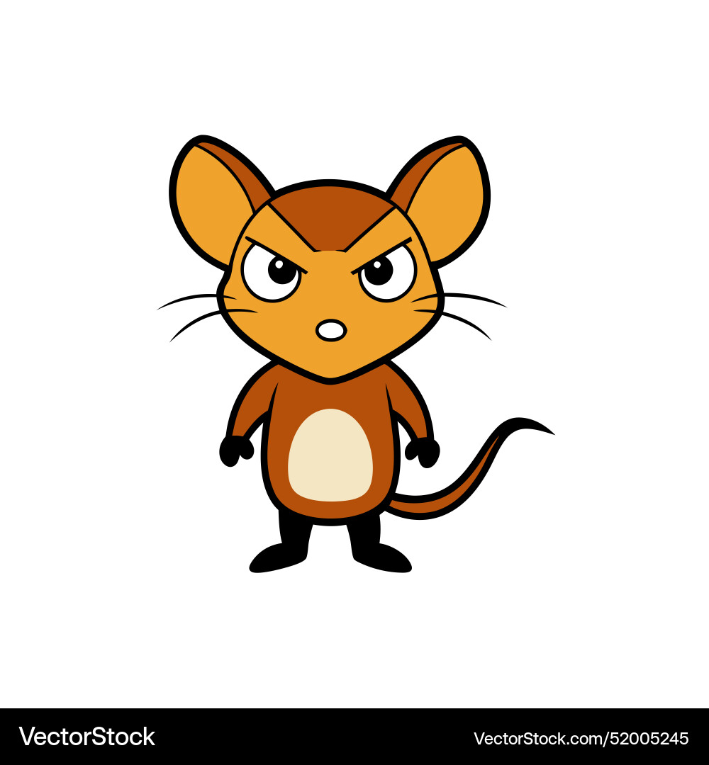 Dunnart rodent angry icon Royalty Free Vector Image
