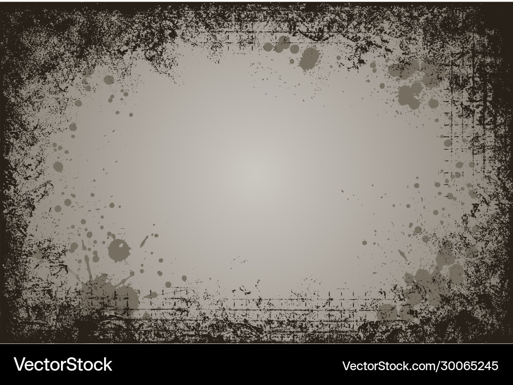 High detail horizontal dark grunge frame Vector Image