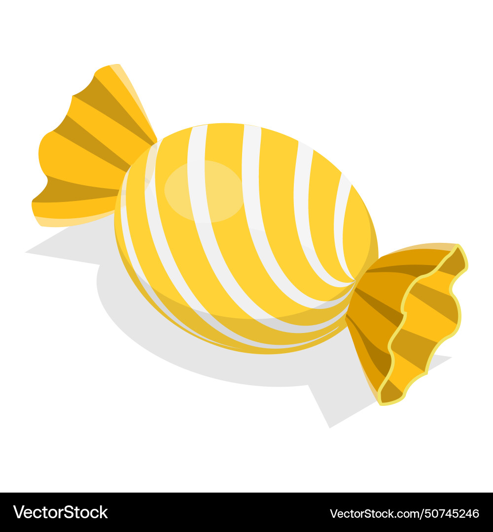 3d isometric flat set of candies item 4 Royalty Free Vector