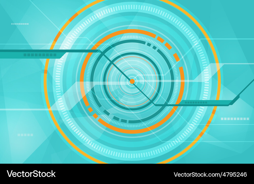 Abstract tech circle technology background Vector Image