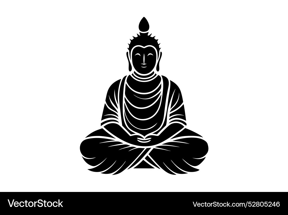 Cute buddha oriental Royalty Free Vector Image