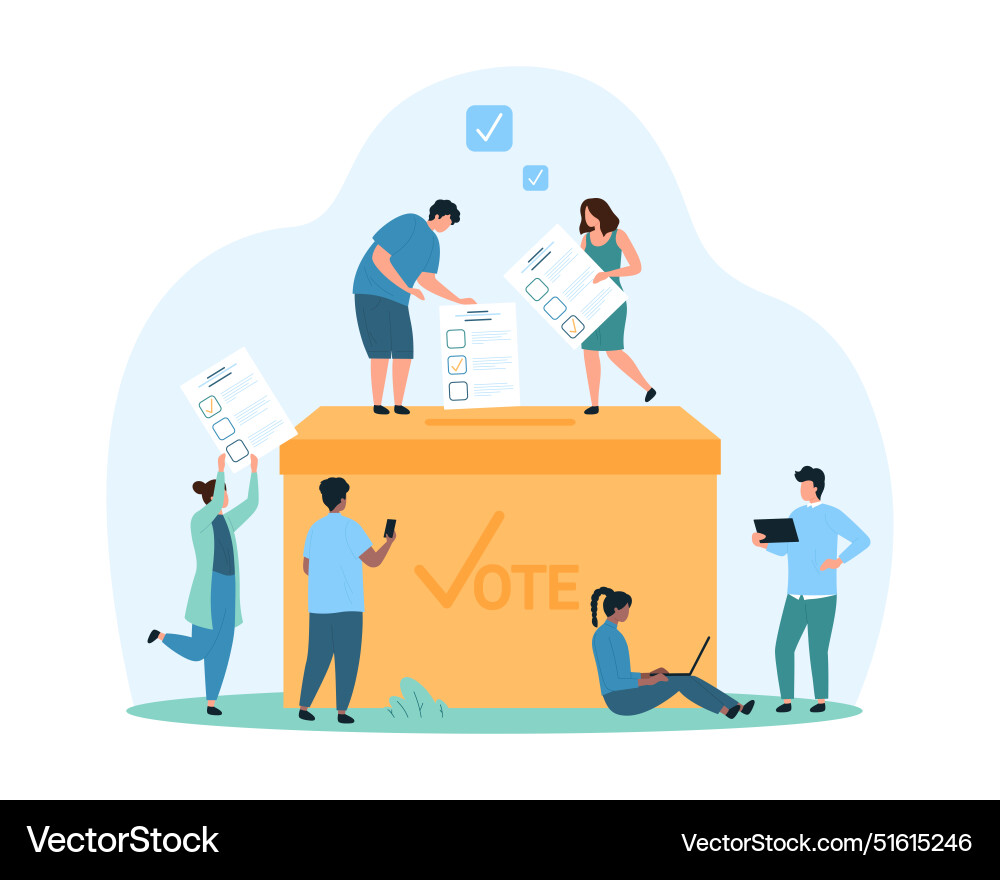 Election campaign democracy survey Royalty Free Vector Image