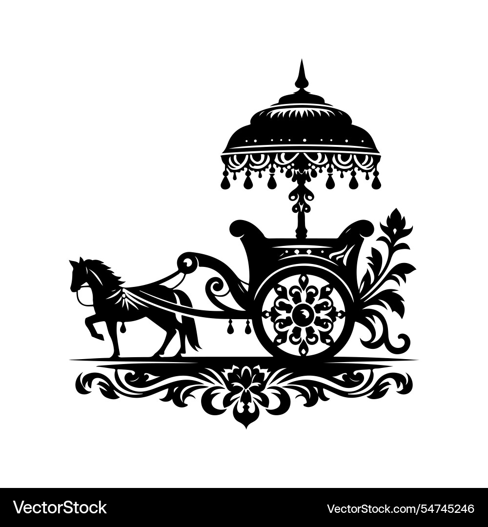 Palanquin silhouette pack perfect for cultural Vector Image