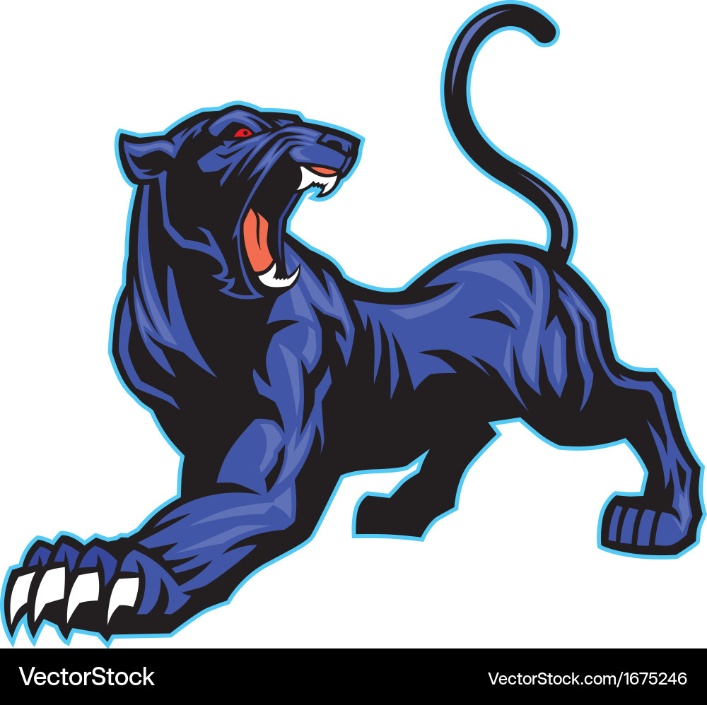 Powerful Black Panther Royalty Free Vector Image