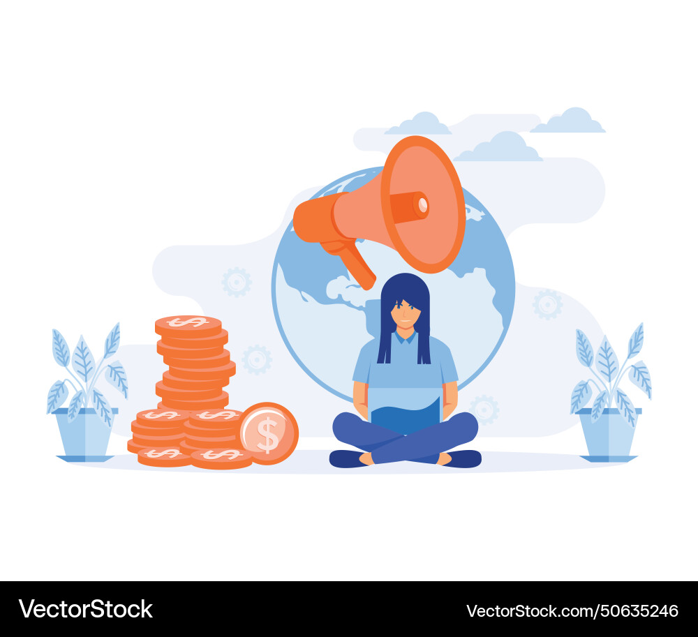 Professional marketers service advertising Vector Image