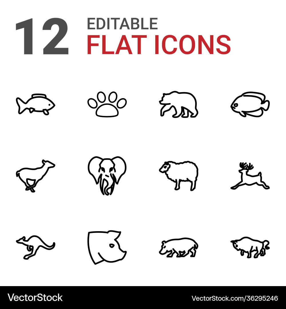 Wildlife icons (36295246) – Free Vector | VectorStock