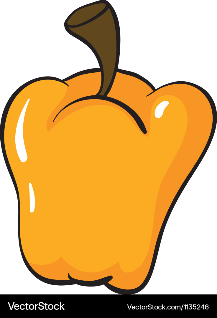 Yellow capsicum Royalty Free Vector Image - VectorStock