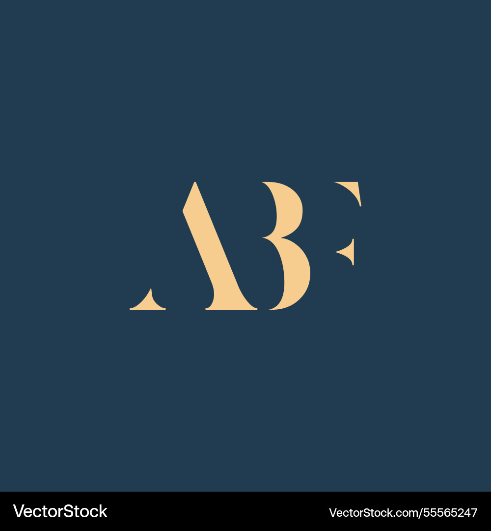 Abf abstract letter logo design Royalty Free Vector Image