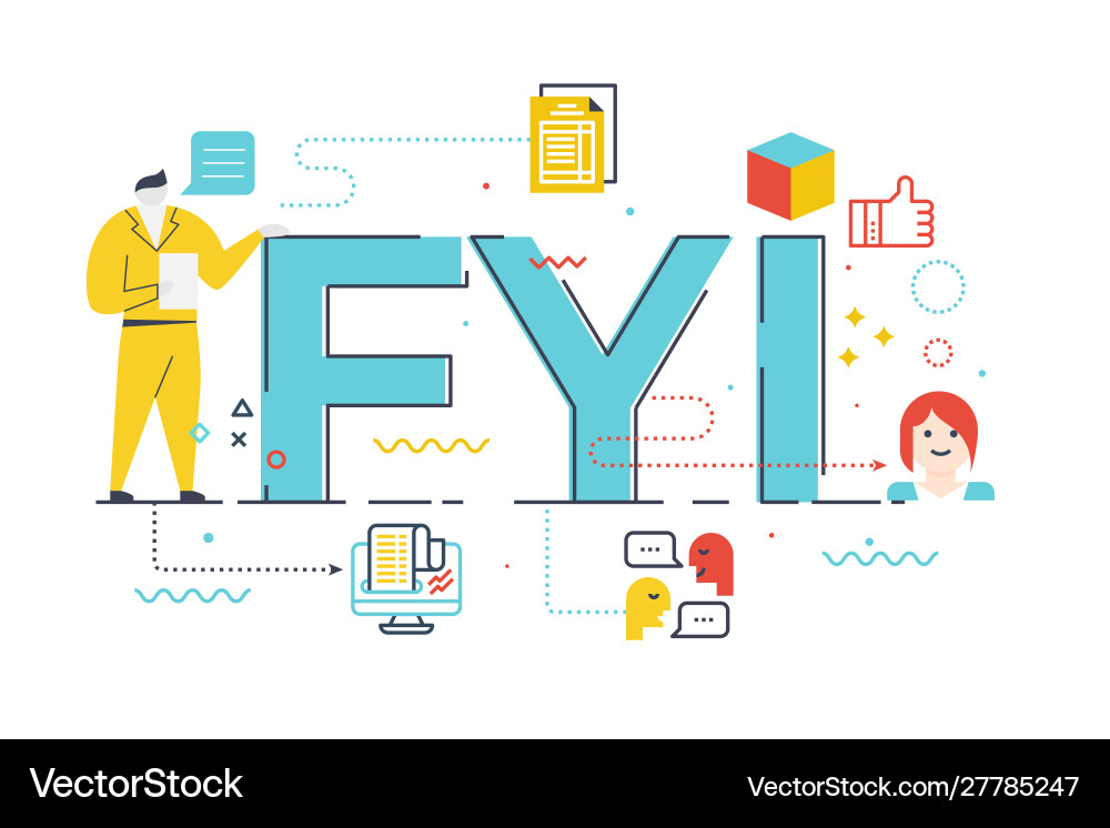 Fyi word lettering Royalty Free Vector Image - VectorStock
