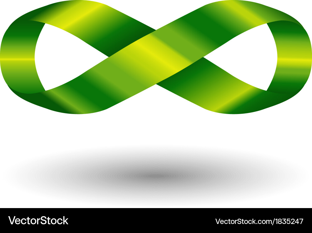 Green infinity symbol Royalty Free Vector Image