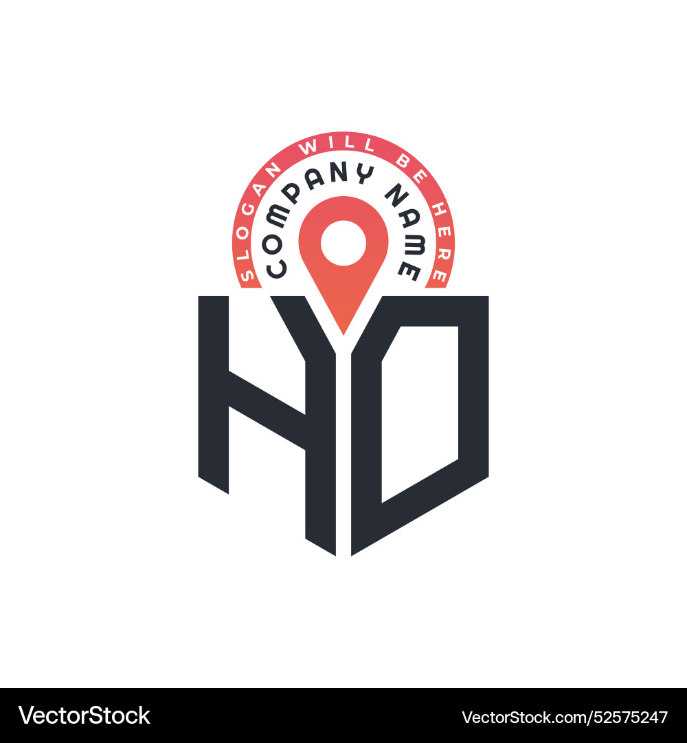 Hd location logo design for human resources Vector Image