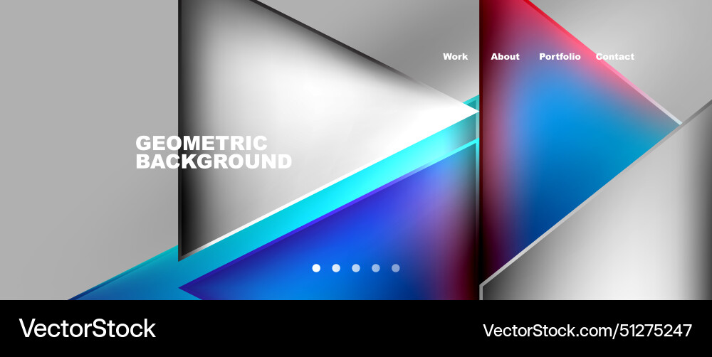 Metal triangles with colorful bright Royalty Free Vector