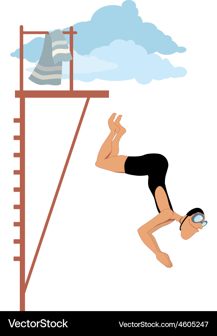 Retro diver Royalty Free Vector Image - VectorStock