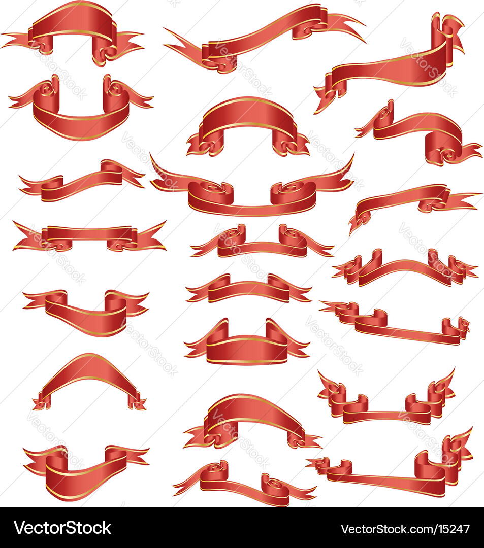 Ribbons Royalty Free Vector Image - VectorStock